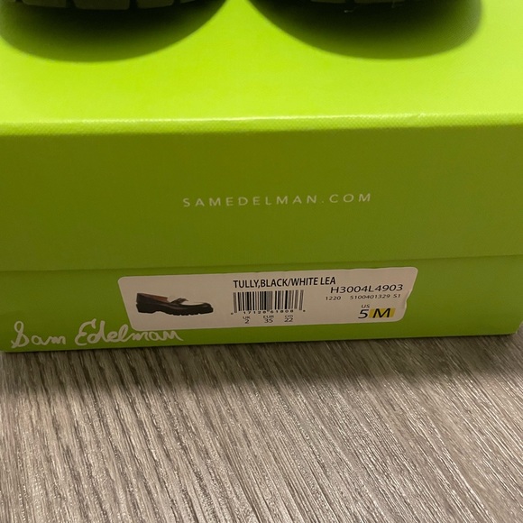 Sam Edelman | Shoes | Sam Edelman Tully Blknwhite Chunky Loafers Size 5 ...